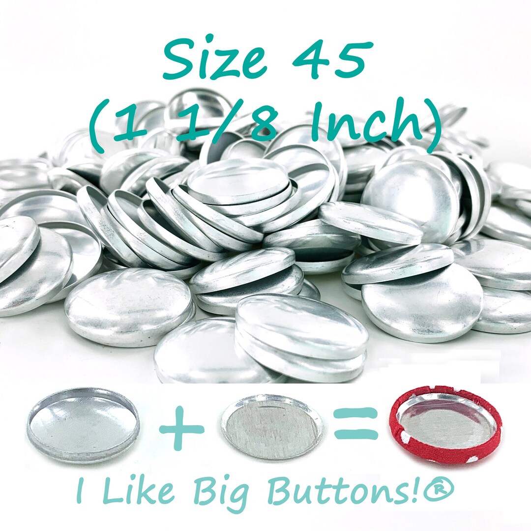 Cover Buttons 10 Sets FLAT Back/glueable Size 45 (1 1/8 Inch) Self ...