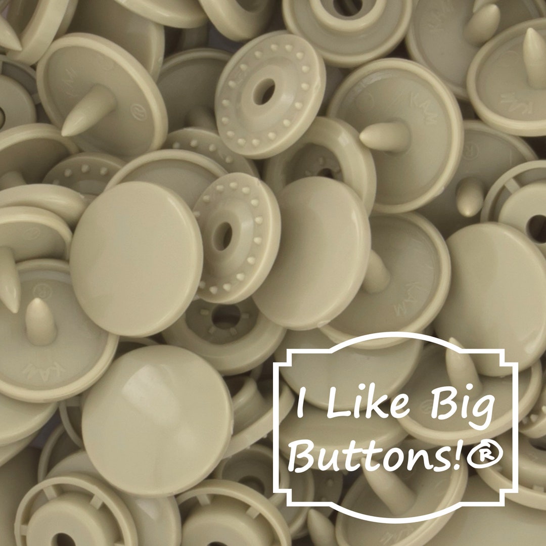 KAM Plastic Snaps: B25 Tan - Size 20, Glossy - No Sew Snap Buttons ...