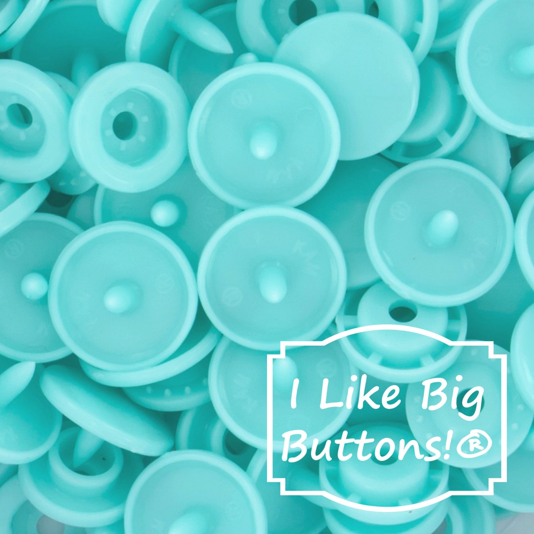 KAM Plastic Snaps: G96 BG Mirror Blue - Size 20, Glossy - No Sew Snap ...