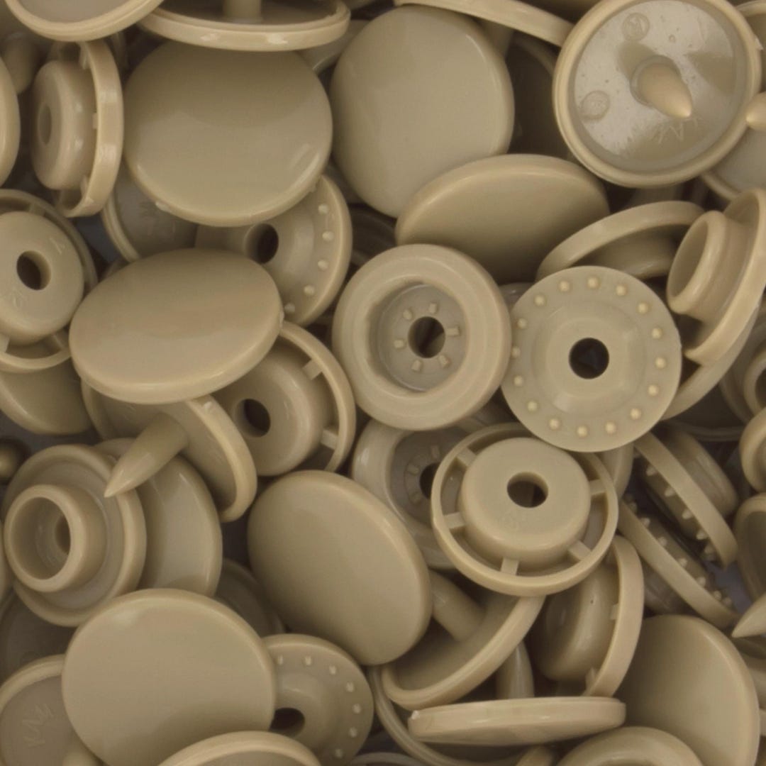 KAM Plastic Snaps: B42 Dark Tan - Size 20, Glossy - No Sew Snap Buttons ...