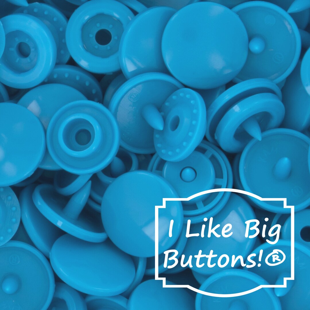 KAM Snaps G117 Neon Blue KAM® Plastic Snaps/snaps No Sew Button/cloth ...