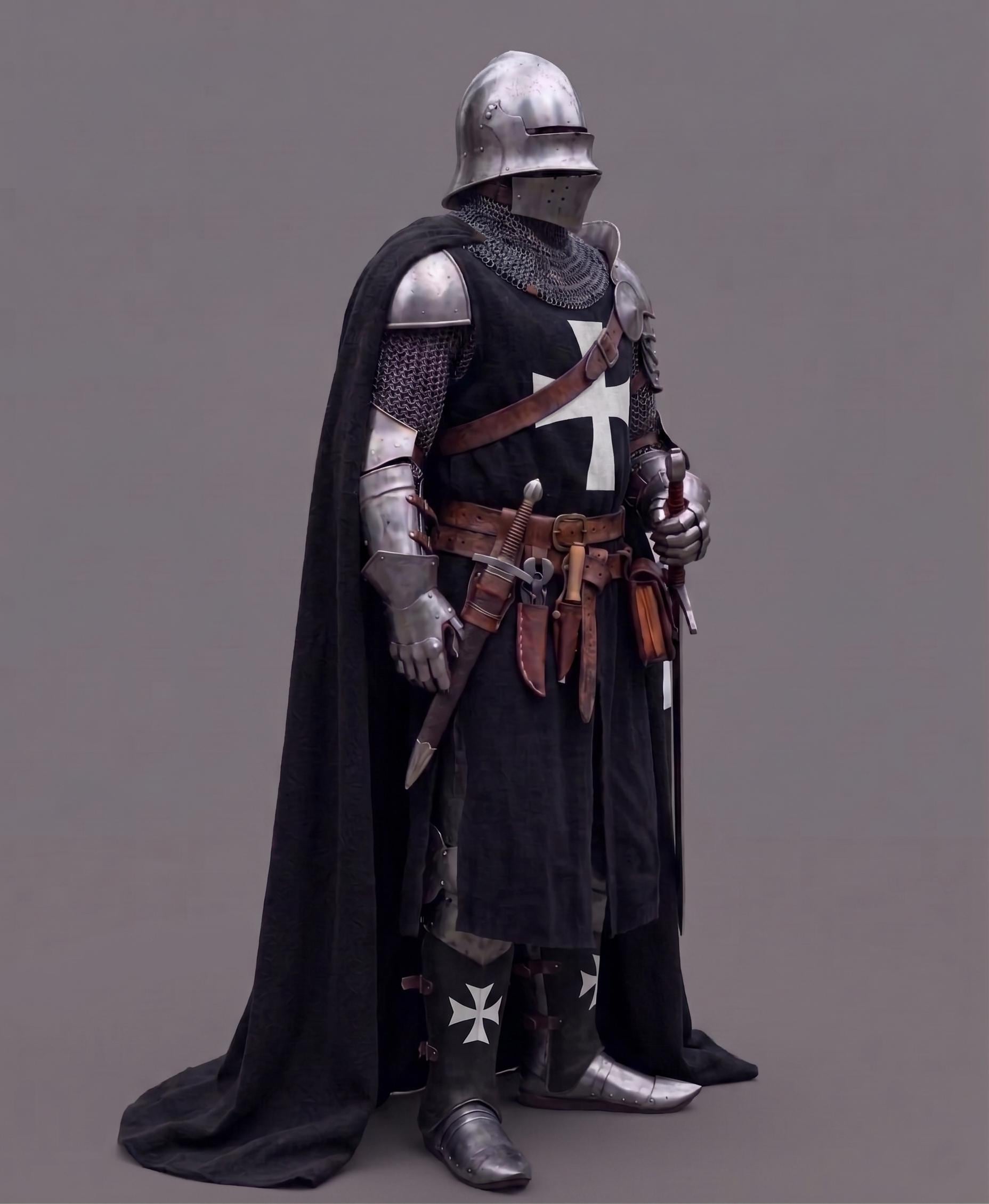 Medieval Templar Knight Armor Costume | Full Crusader Suit With ...