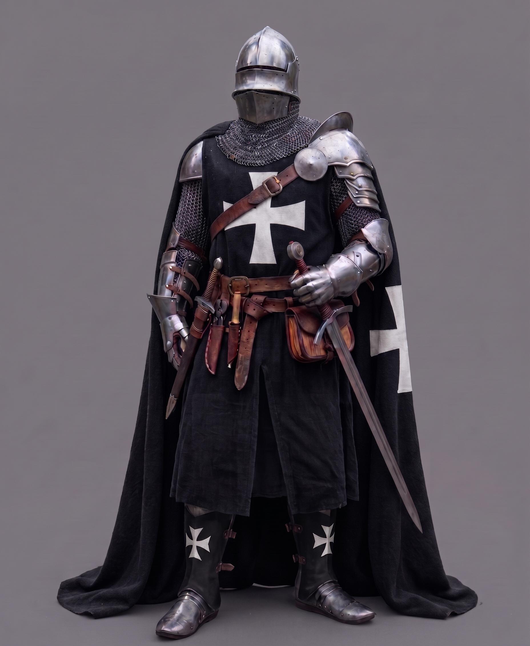 Medieval Templar Knight Armor Costume | Full Crusader Suit With ...