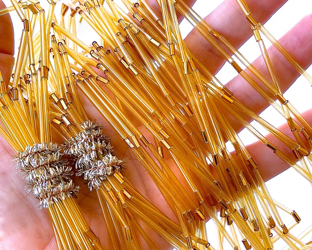 ANTIQUE: 1800's to 1920's - 120"- Old Venetian Transparent Bugle Bead ...