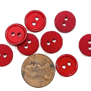 VINTAGE: 60pcs - Deep Red Pearly Buttons - Craft Buttons - Etsy