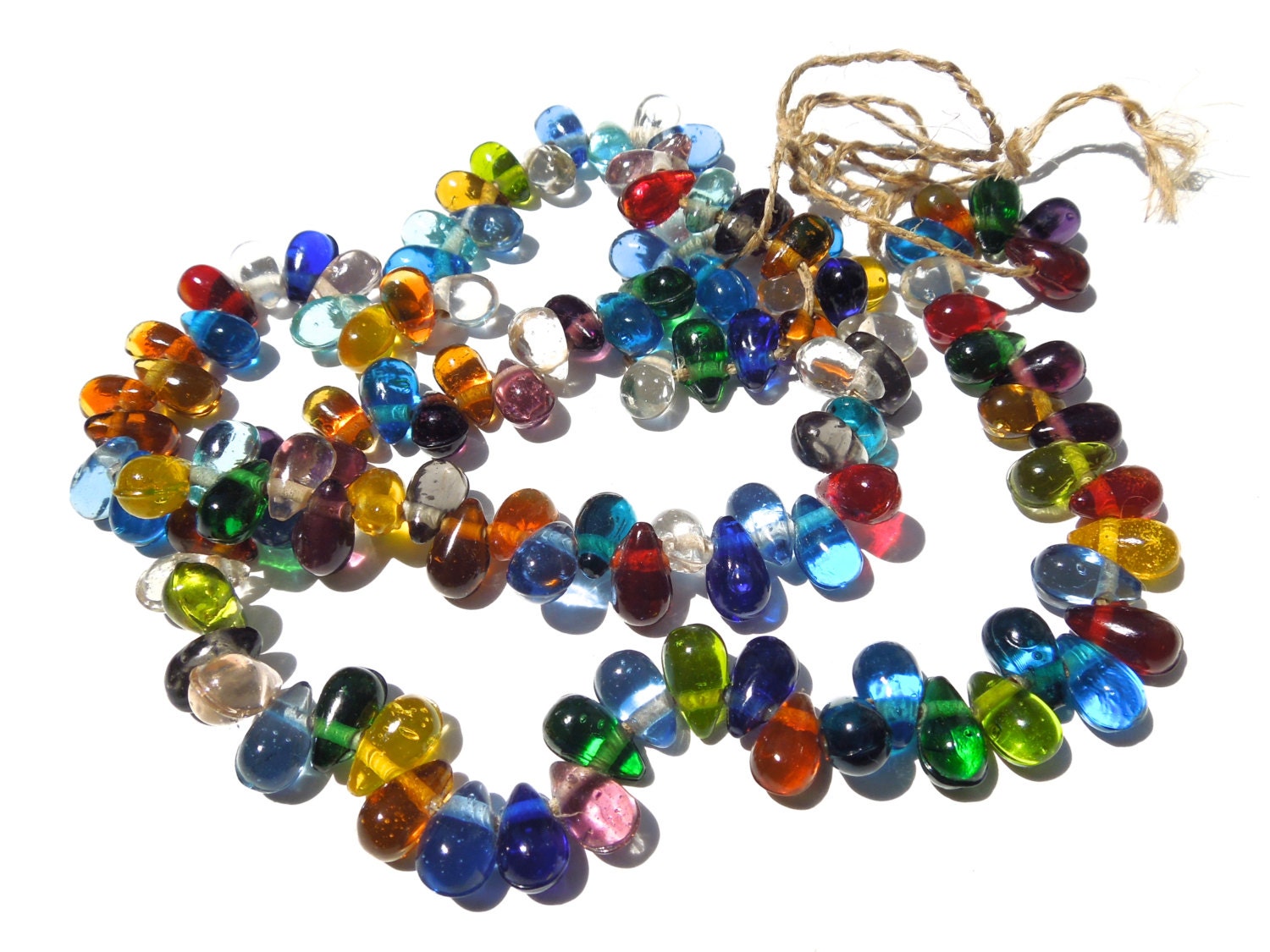 SUPPLY: 100pcs Small Translucent Colorful Glass Drops Drop | Etsy