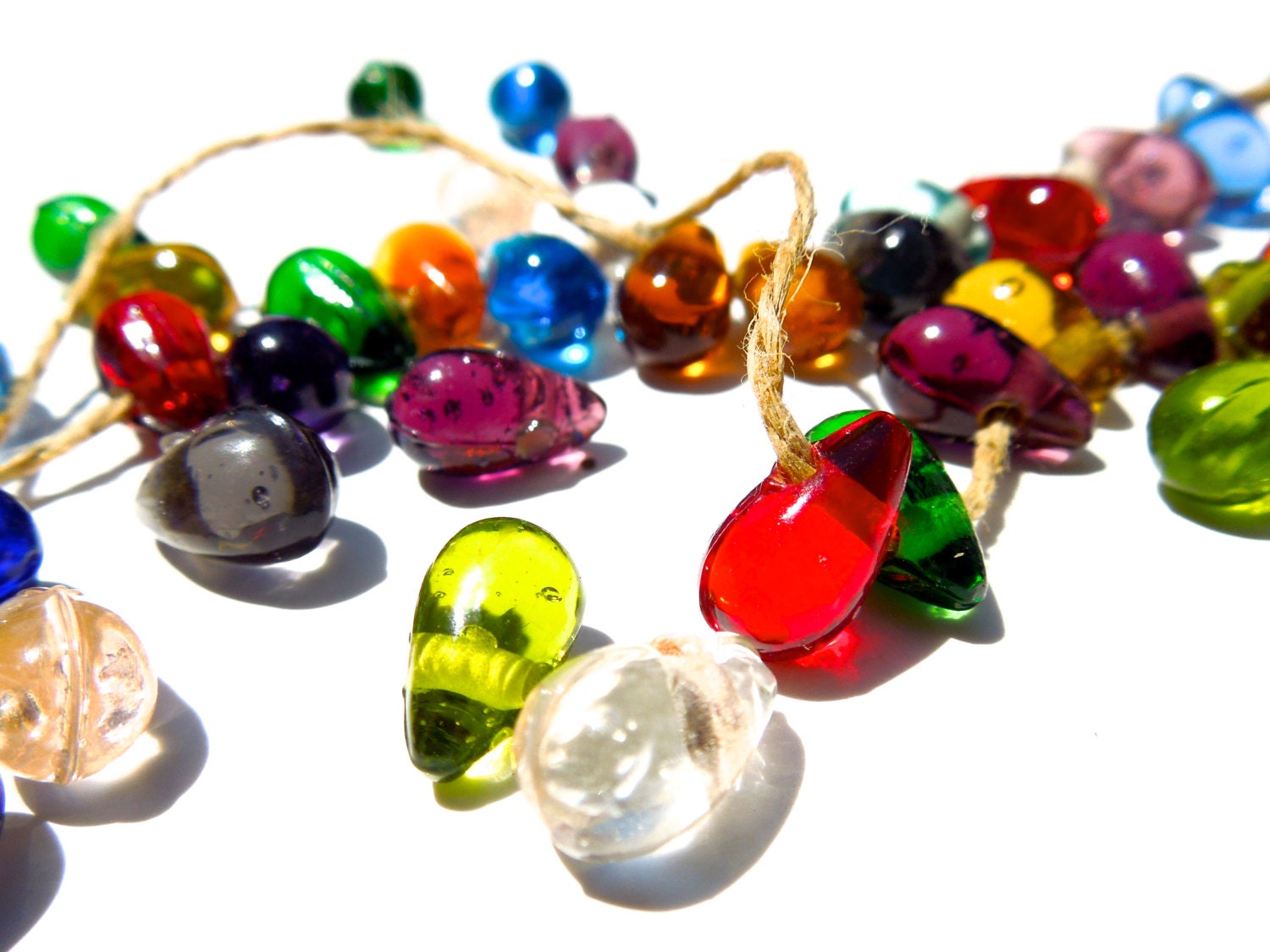 SUPPLY: 100pcs Small Translucent Colorful Glass Drops Drop | Etsy