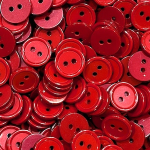 VINTAGE: 60pcs - Deep Red Pearly Buttons - Craft Buttons - Etsy