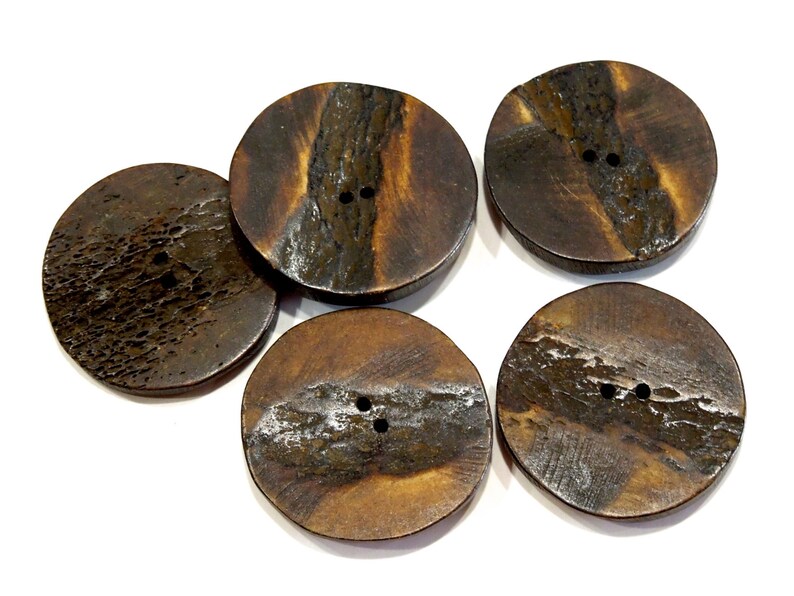 VINTAGE: Huge Hand Carved Rustic Bone Buttons Natural - Etsy