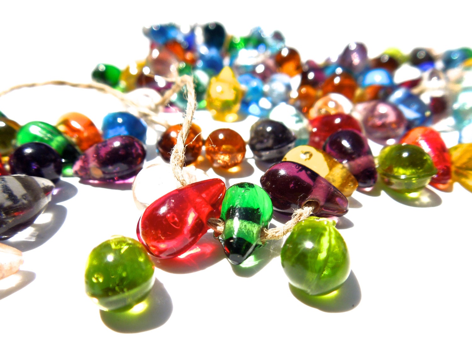 SUPPLY: 100pcs Small Translucent Colorful Glass Drops Drop | Etsy