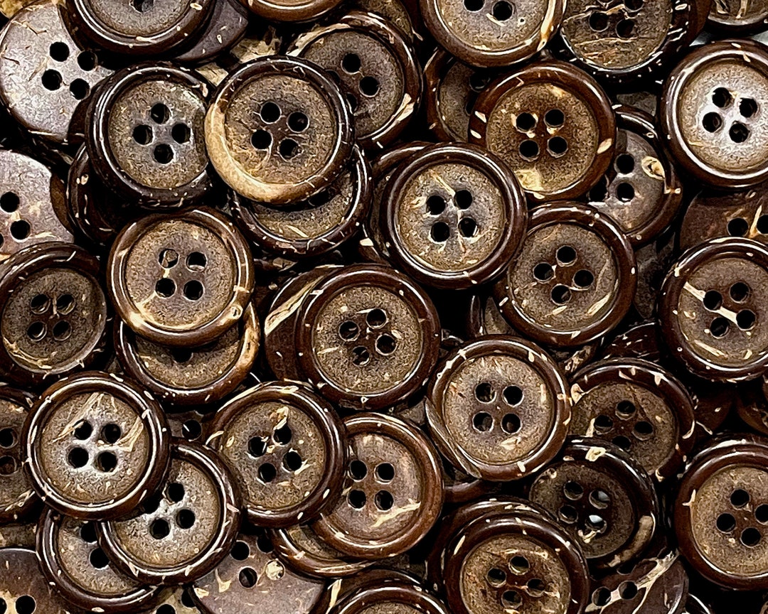 VINTAGE: 30pcs - Coconut Buttons - Natural Buttons - Sewing, Crafts ...