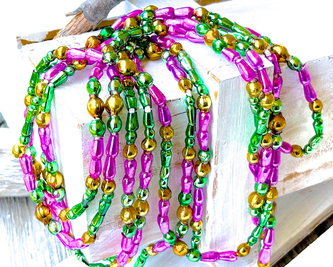 VINTAGE: Japan - 82" Rare Mercury Glass Tree Garland - Small Bead ...