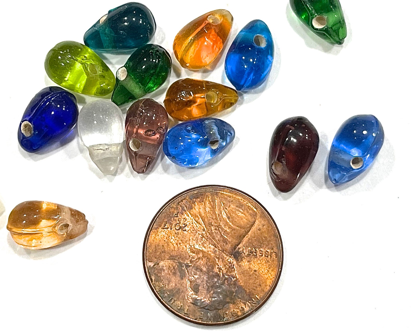 SUPPLY: 100pcs Small Translucent Colorful Glass Drops Drop | Etsy