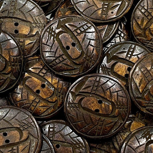 Carved Buttons - Etsy