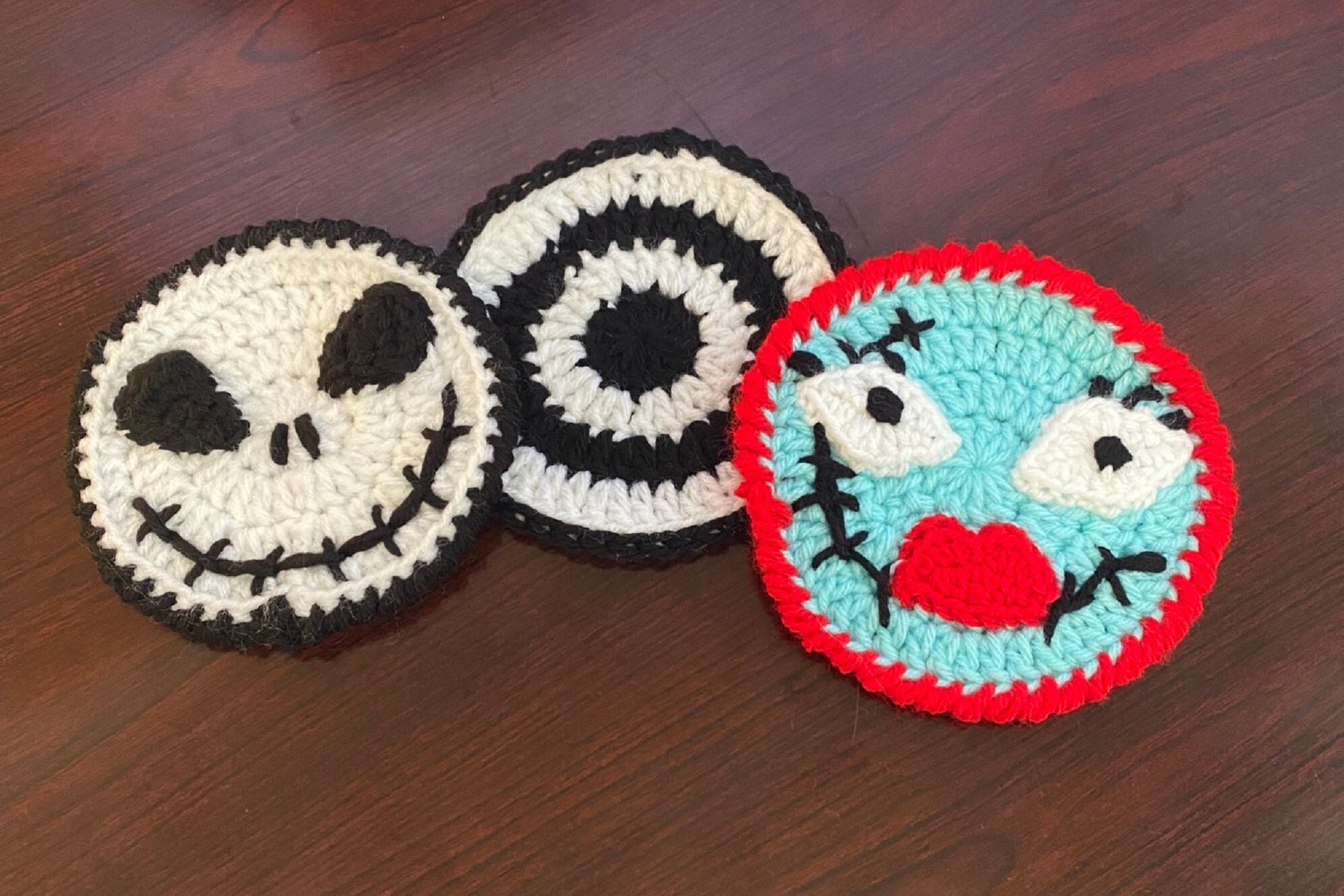 Jack & Sally Coaster Crochet Pattern - Etsy
