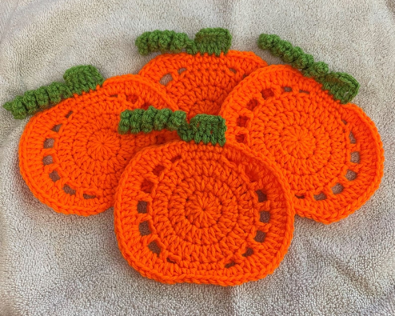 Crochet Pumpkin Coasters Pattern - Etsy