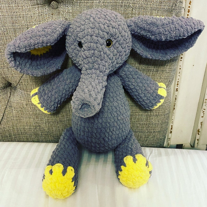 Crochet Stuffed Elephant Pattern - Etsy