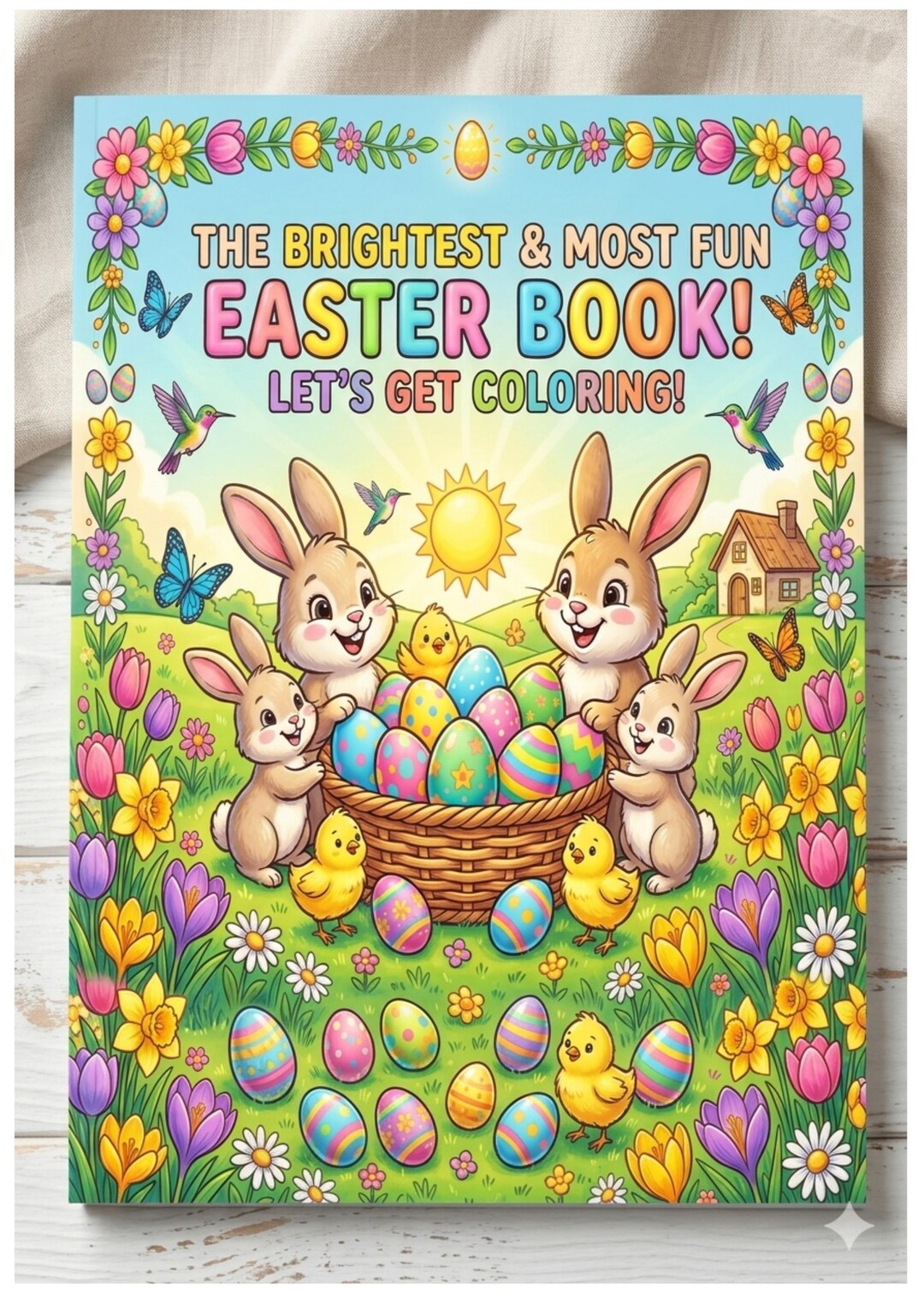 Easter Coloring Book for Kids, the Brightest Easter Book, Printable PDF ...