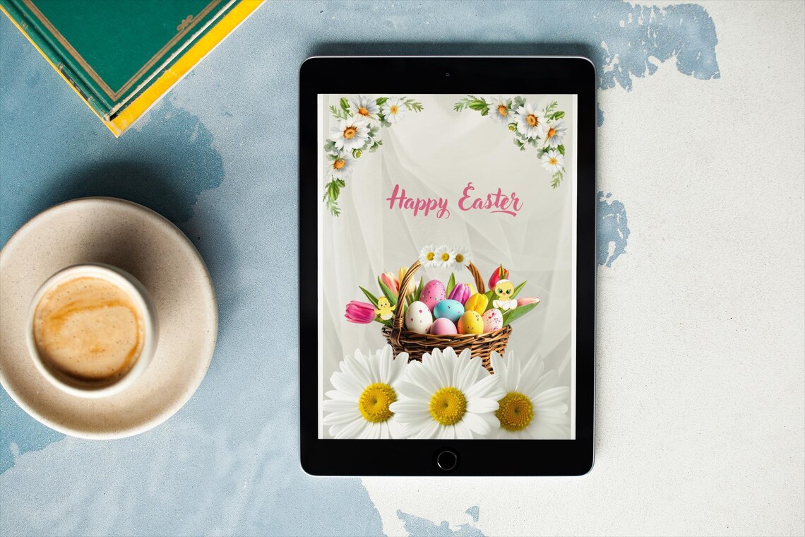 Happy Easter Card Digital Download | Printable Easter Greeting Card ...