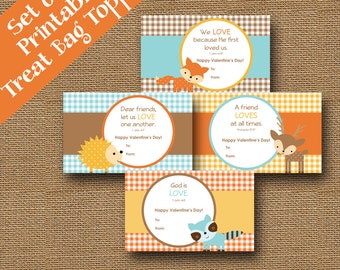 Thanksgiving Treat Bag Toppers for Kids Colorful Turkey | Etsy