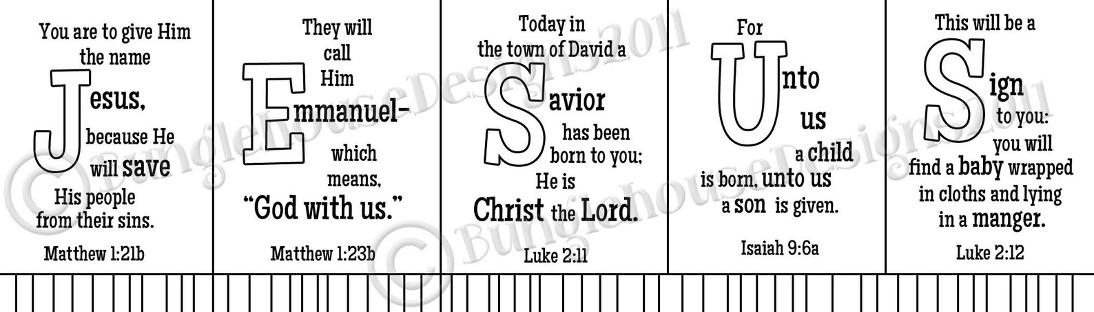 Printable Christmas Bookmark to Color JESUS Scripture | Etsy