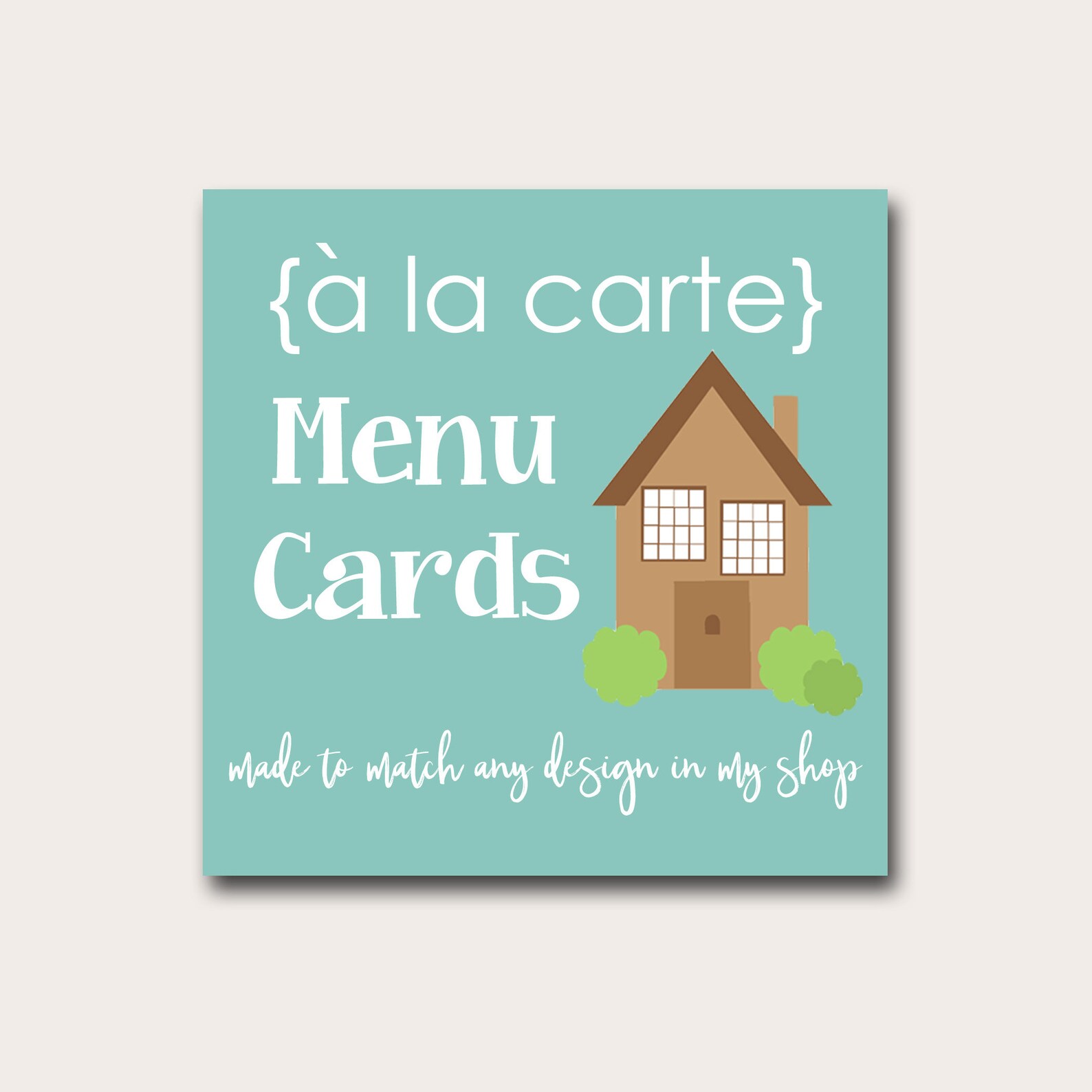 Made to Match MENU CARDS - Printable - Personalize and Coordinate With ...