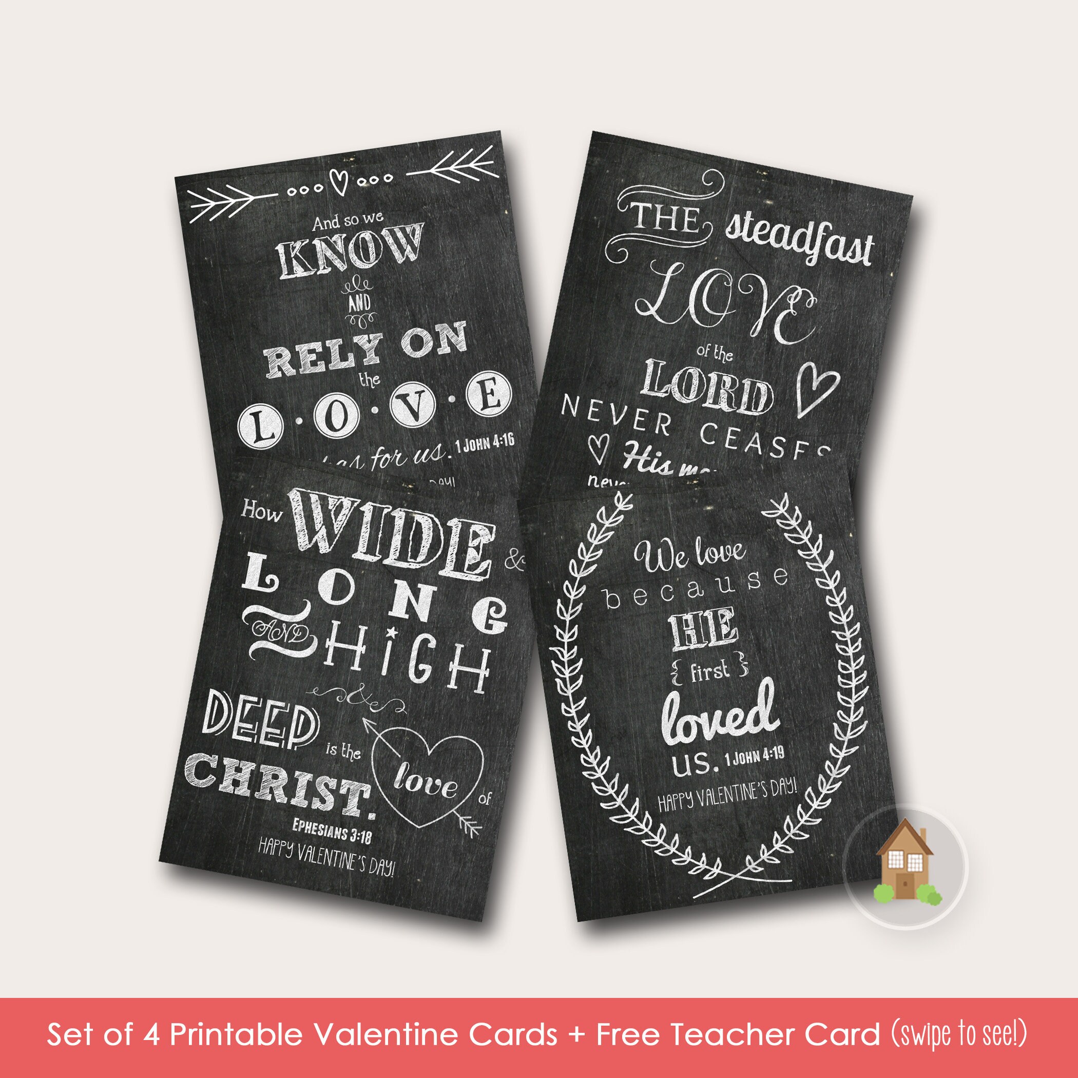 Chalkboard Valentines | Scripture, Bible Verse, Christian Valentine ...