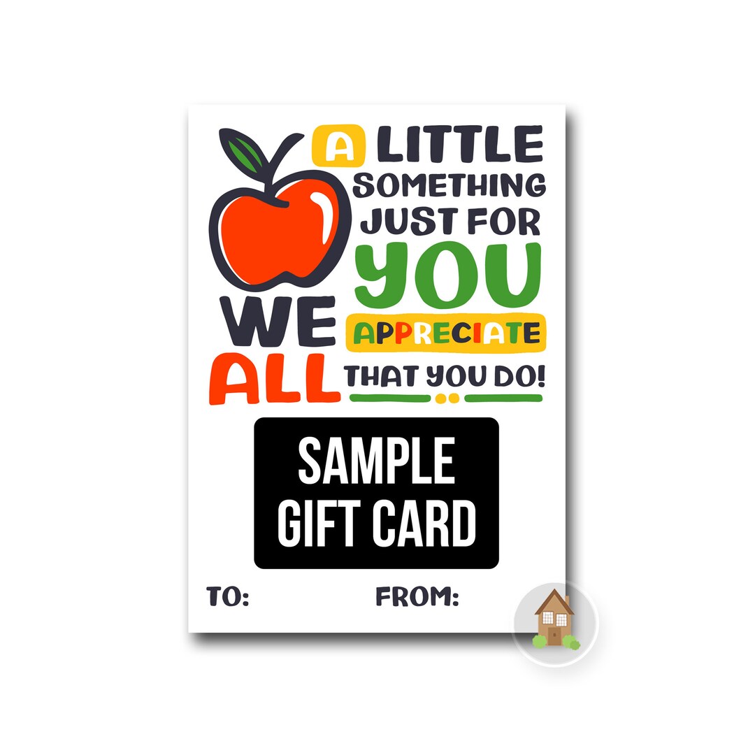 Teacher Appreciation Gift Card Holder End of the Year School - Etsy