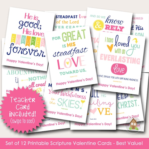Printable Bible Verse Notes for Kids Scripture Cards for Kids Lunchbox ...