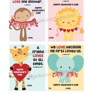 Preschool Valentines | Safari Valentines | DIY PRINTABLE | Jungle ...