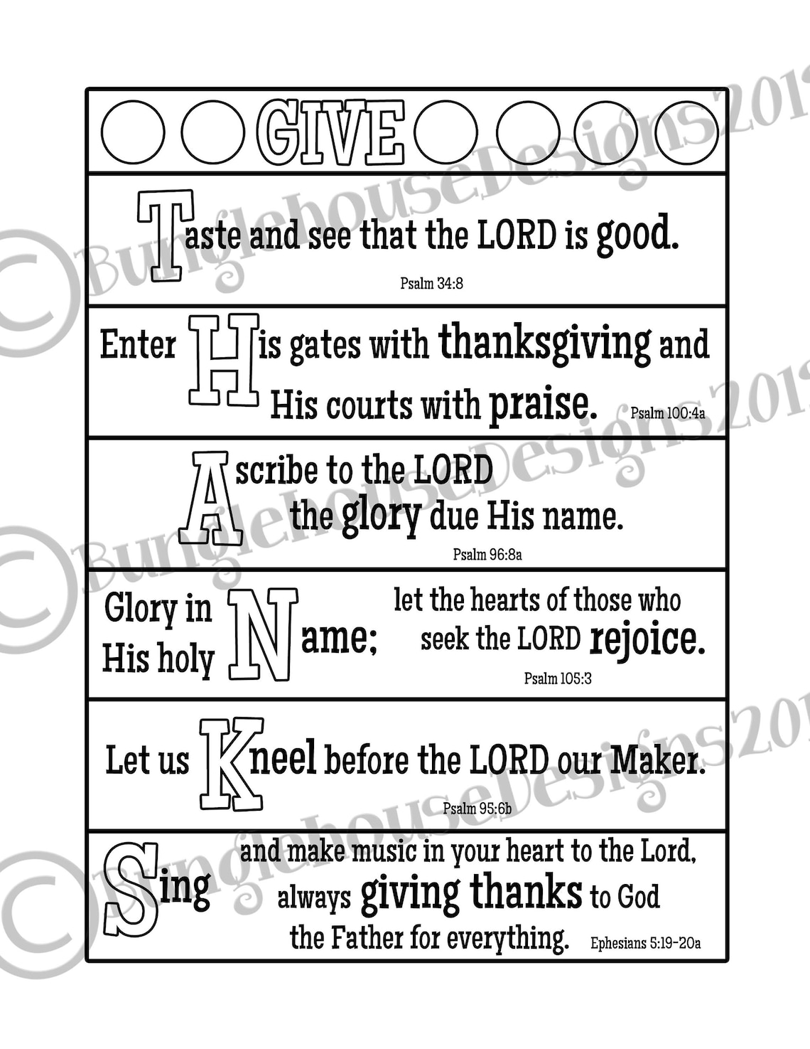 Printable Thanksgiving Coloring Pages Give Thanks Scripture - Etsy