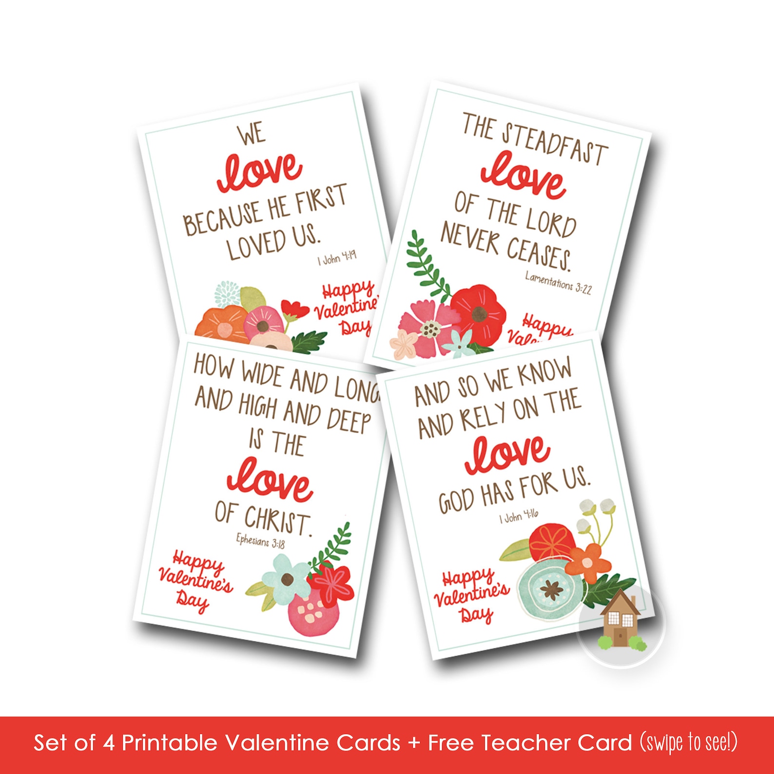 God's Love Valentines, Scripture, Bible Verse, Christian Cute Valentine ...