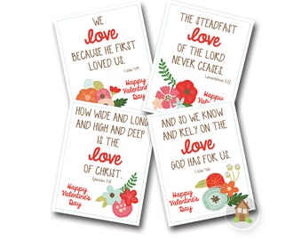 Printable Valentines Bible Verse Love Scripture Cards - Etsy