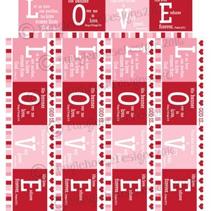 Printable Valentine's Day Bookmark God is Love Scripture - Etsy
