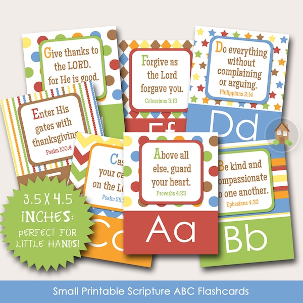 Abc Bible Verse Cards - Etsy