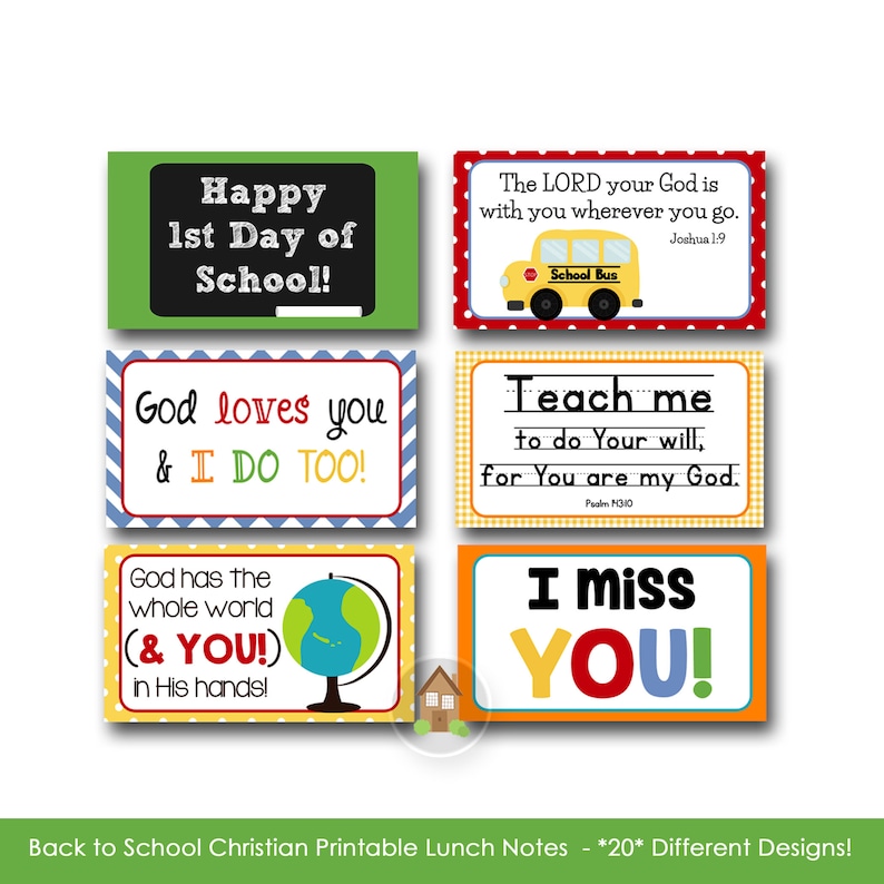 Back to School Lunch Box Notes Printable Lunchbox Notes for | Etsy