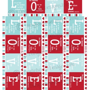 Printable Valentine's Day Bookmarks, God is Love Scripture, Bible Verse ...