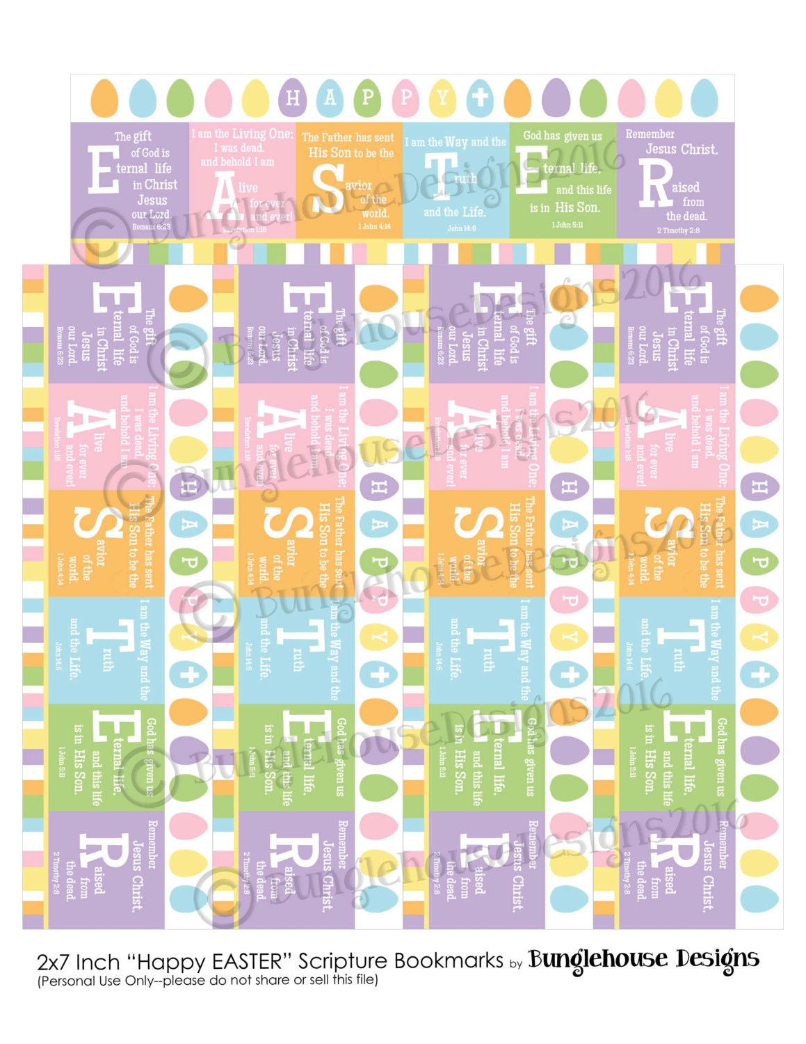 Printable Easter Bookmark | Happy EASTER Scripture, Bible Verse ...
