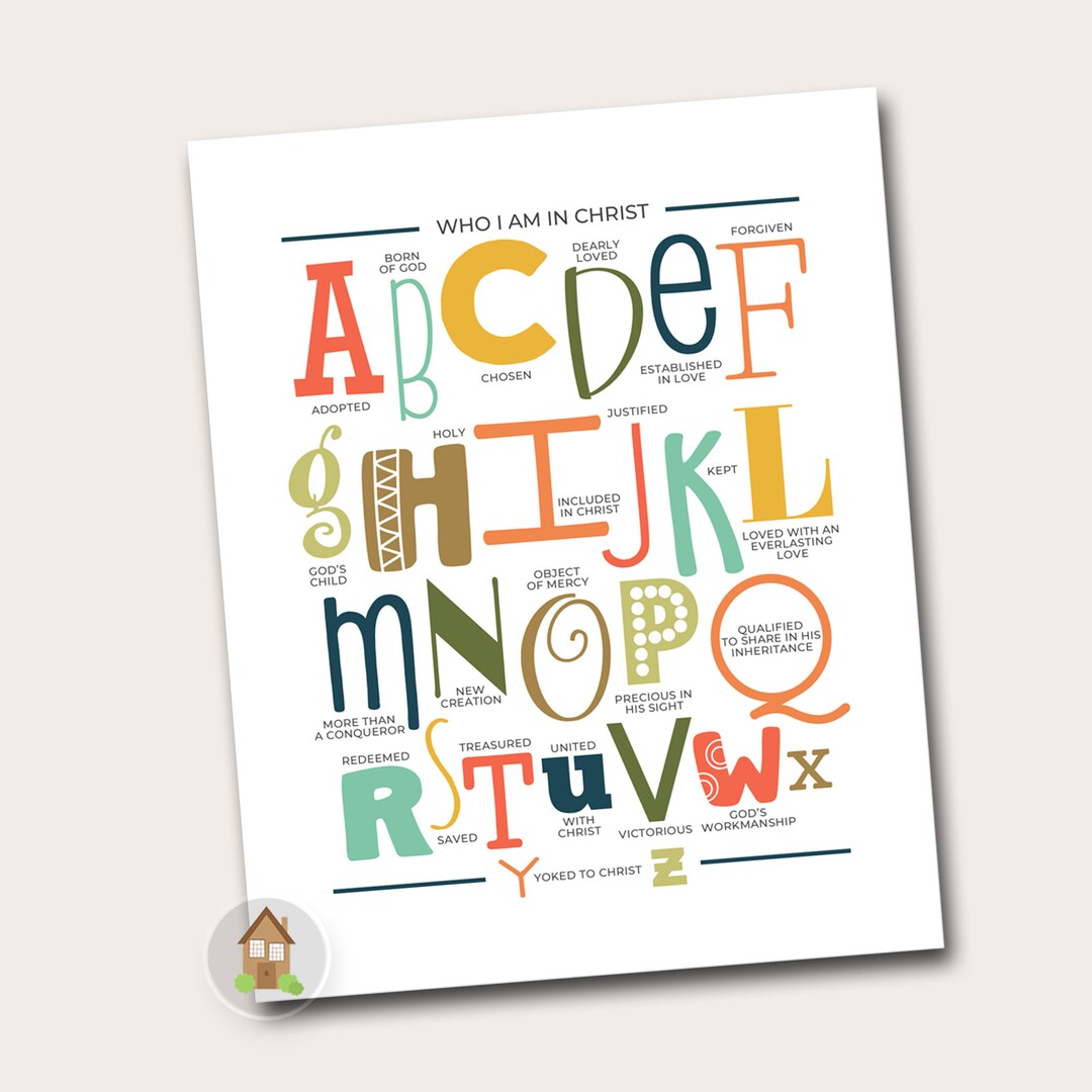 Scripture Alphabet Printable Who I Am in Christ Abcs Alphabet ...