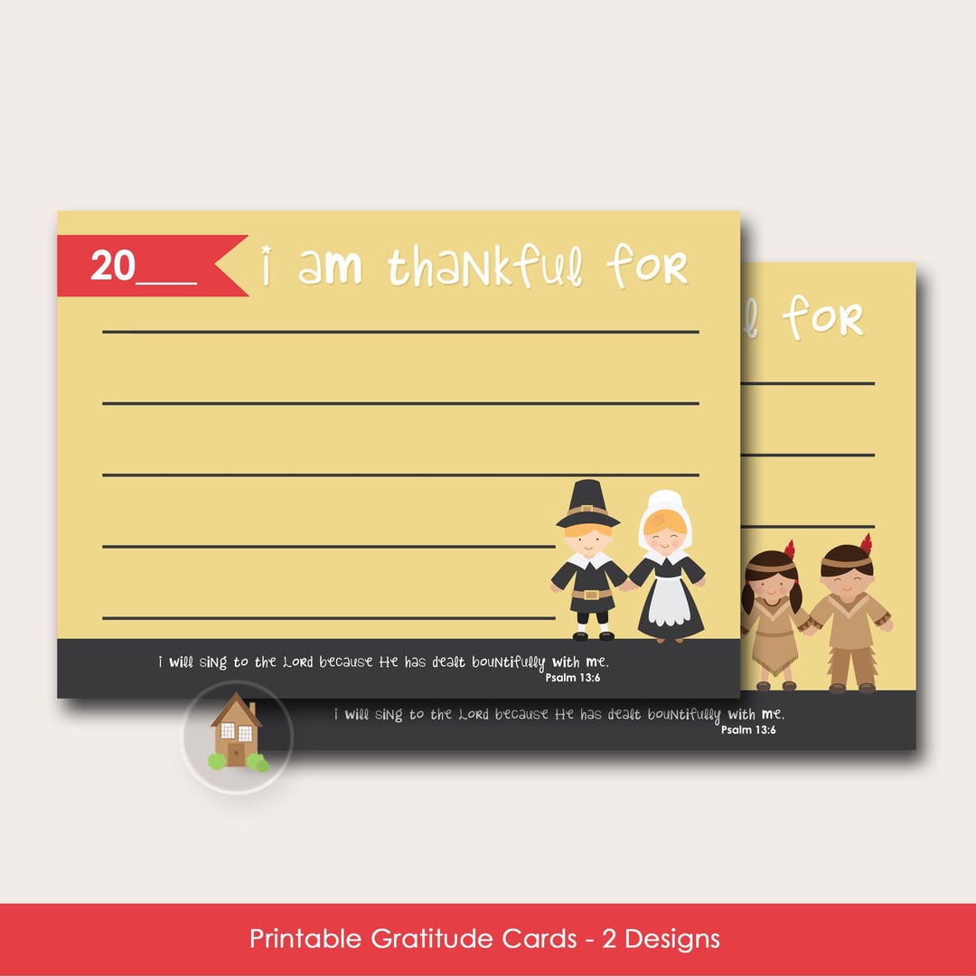 Thanksgiving Thankful List | I Am Thankful for | Printable Gratitude ...