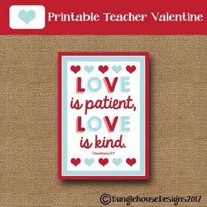 Download Now Christian Valentine for Teacher DIY PRINTABLE Bible Verse ...