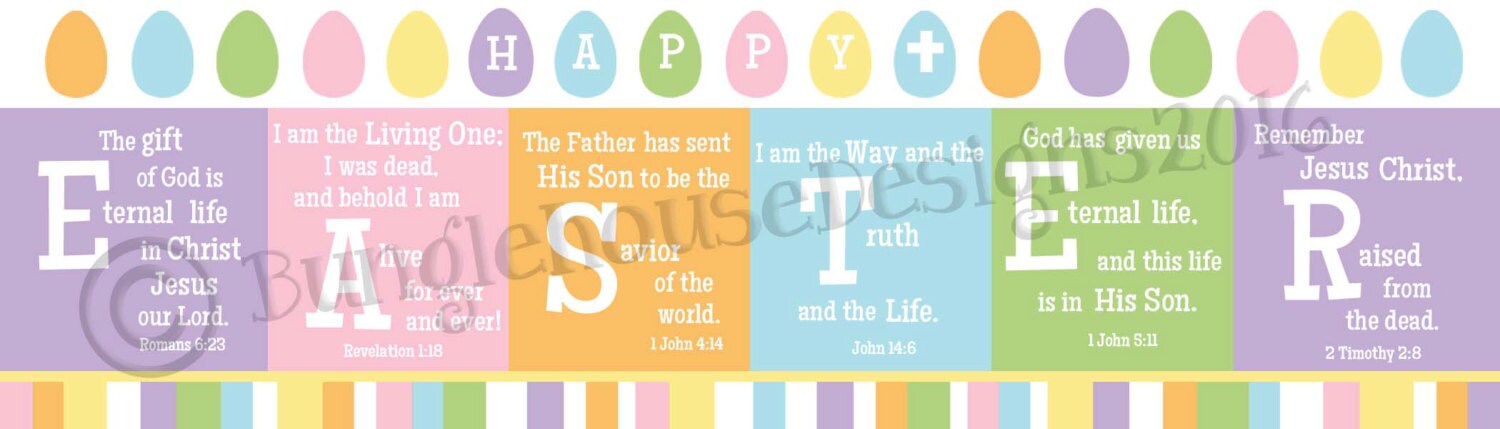 Printable Easter Bookmark Happy EASTER Scripture Bible - Etsy