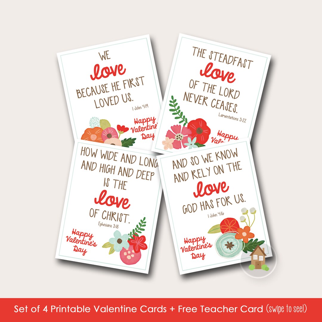 God's Love Valentines, Scripture, Bible Verse, Christian Cute Valentine ...