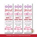 John 3:16 Printable Valentines Bookmark Valentine's Day | Etsy