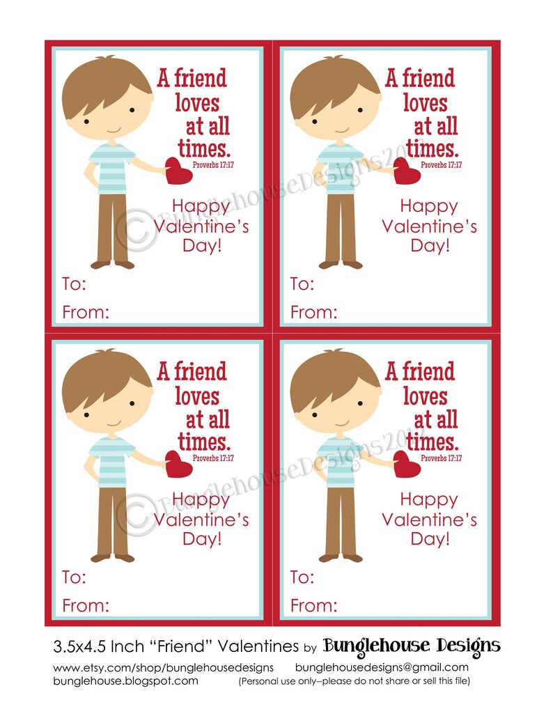 NEW More Options Included Boys Classroom Valentine Card | Etsy