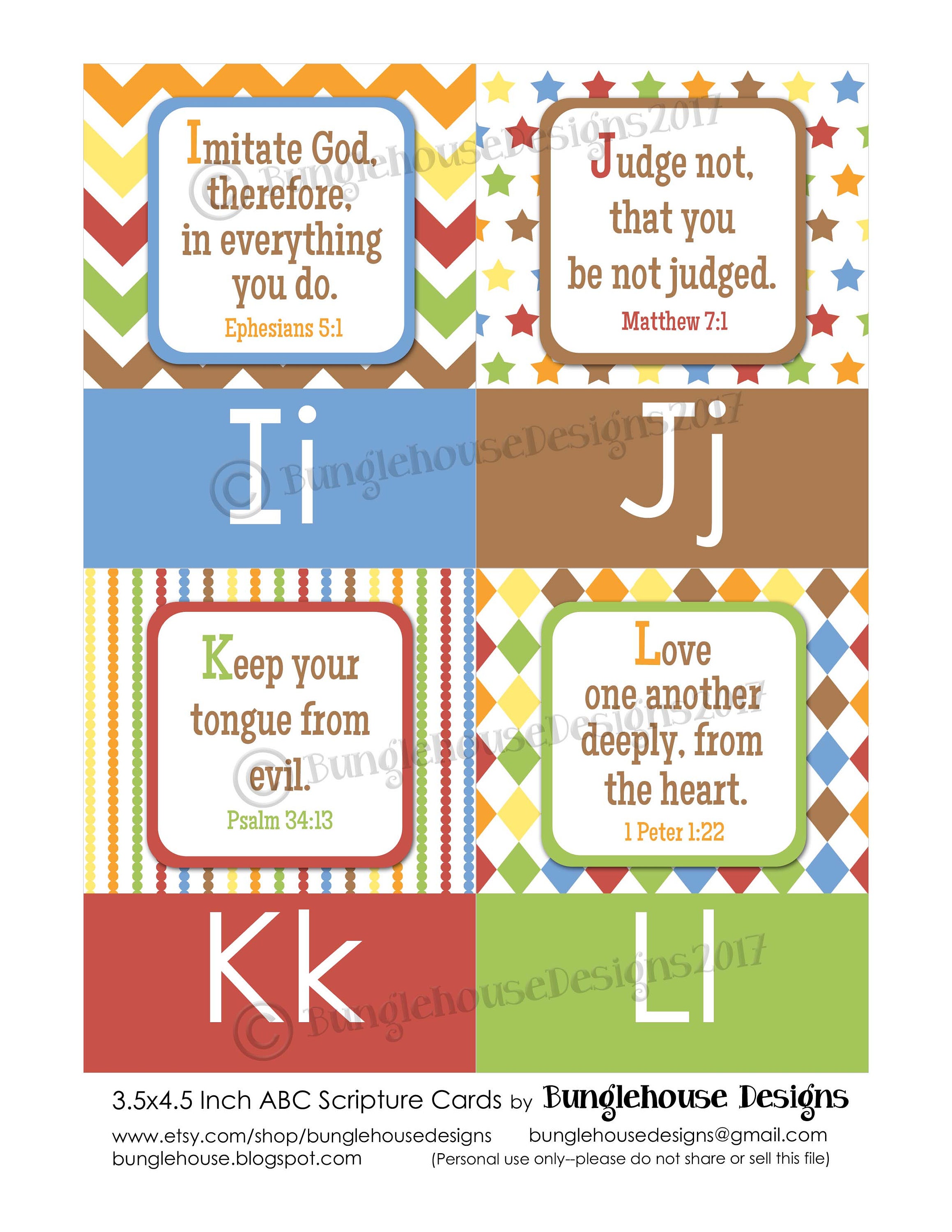 ABC Scripture Flashcards | Kid's Bible Verse Alphabet | DIY Christian ...
