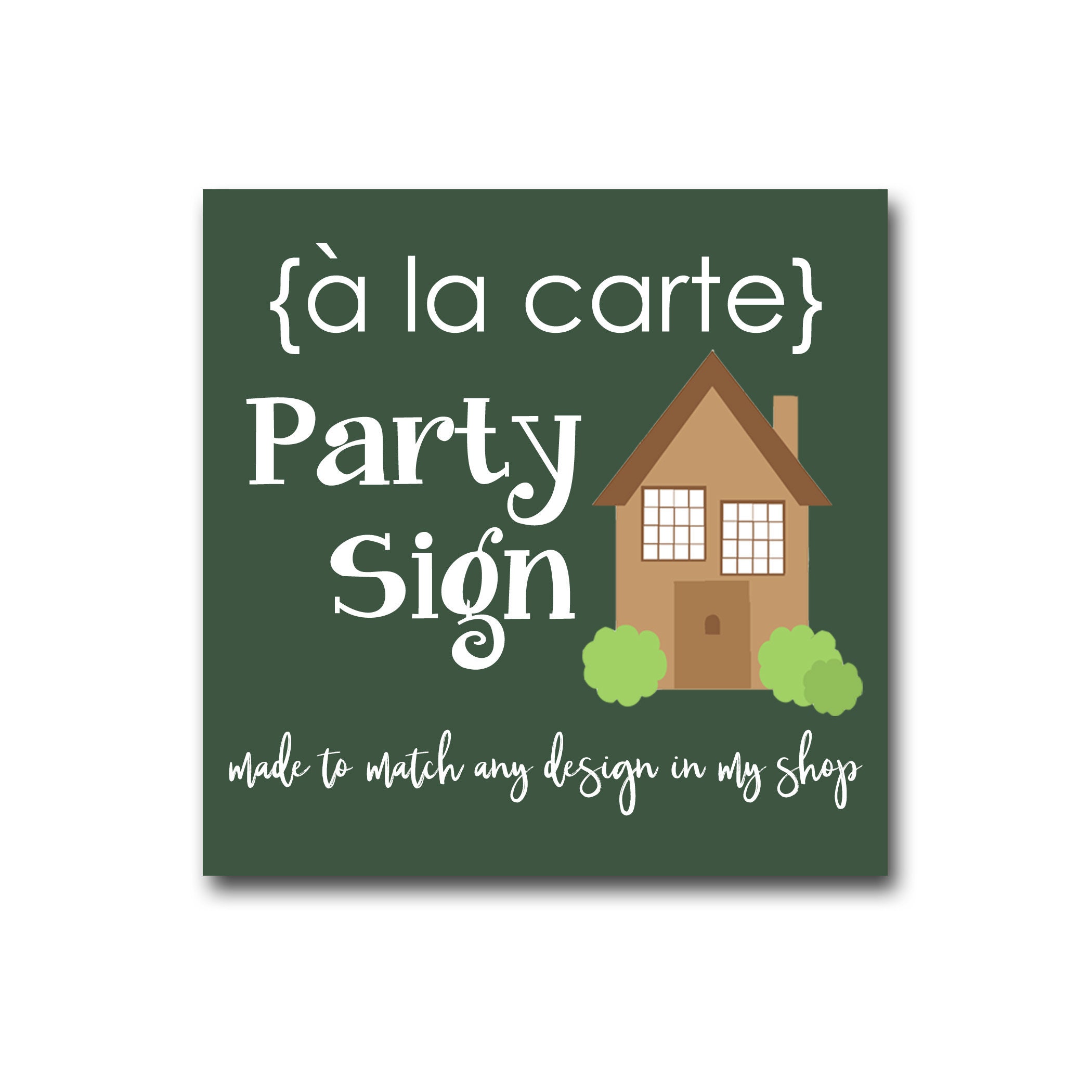 Made to Match PARTY SIGN - Printable - Personalize and Coordinate With ...
