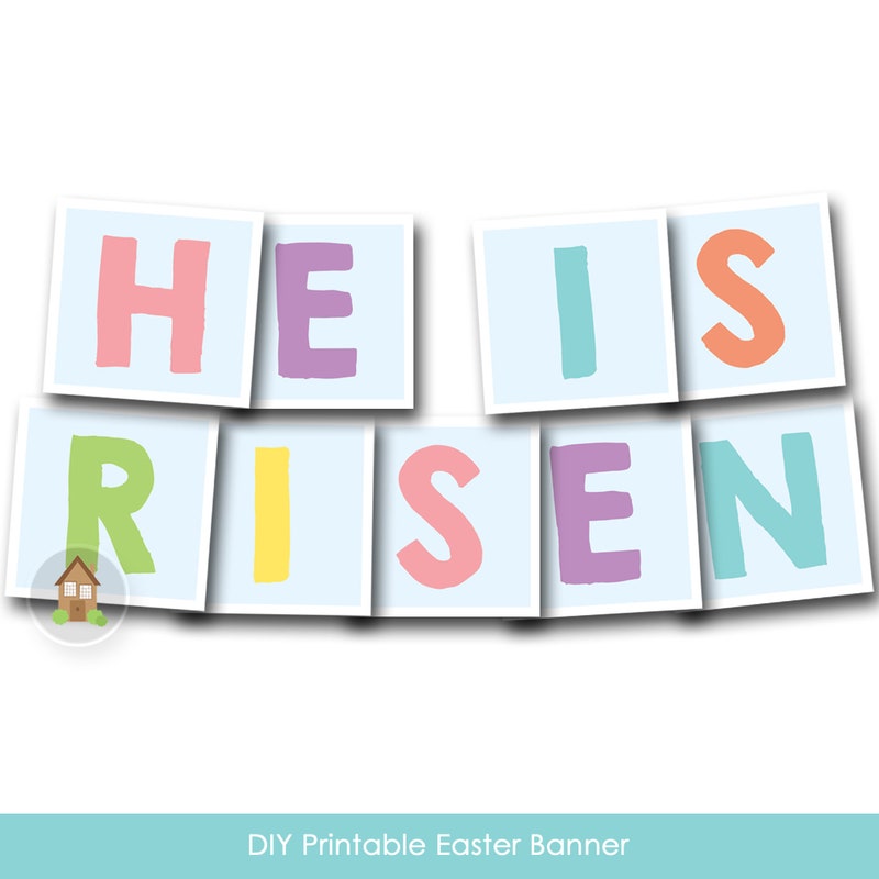 He is Risen Banner - Etsy