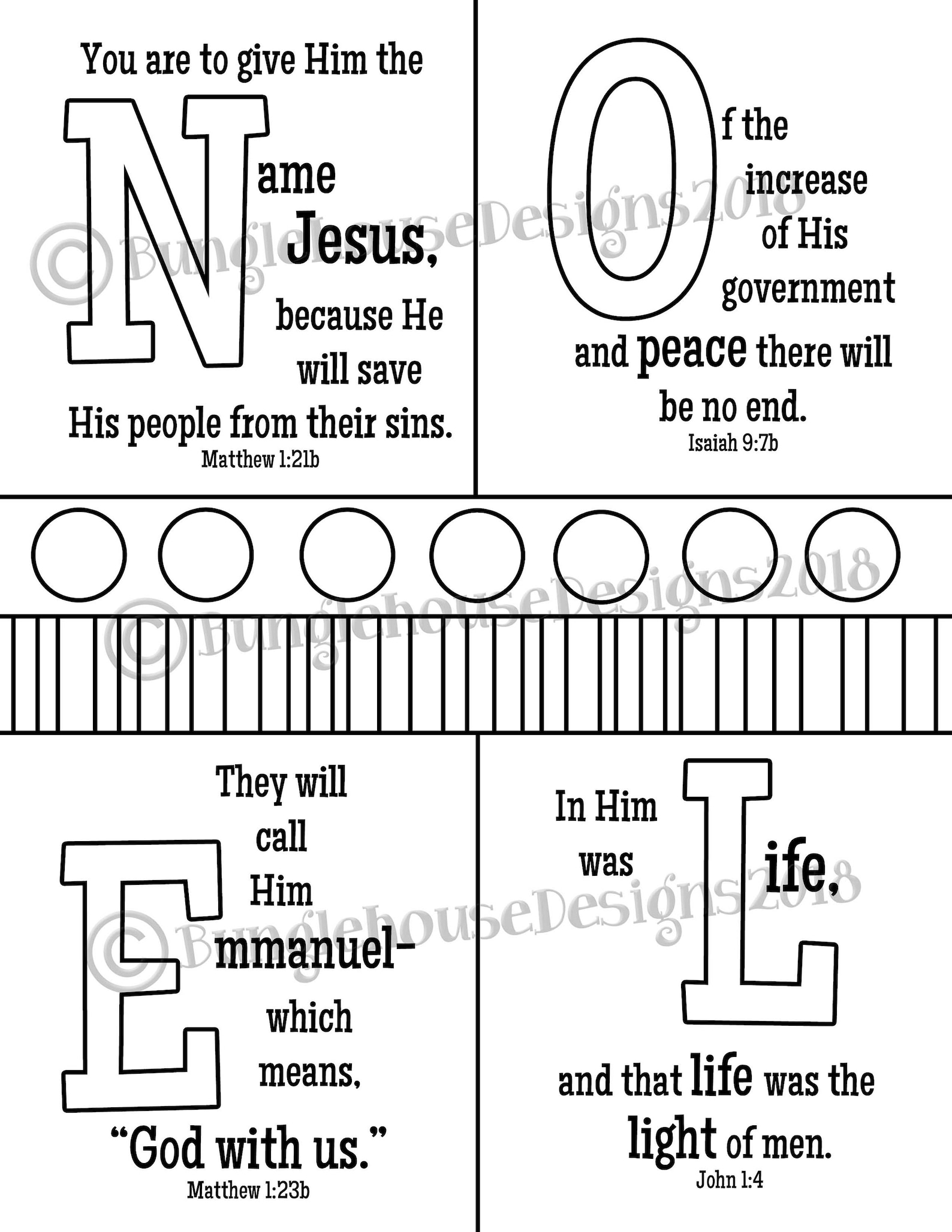 Printable Christmas Coloring Pages Jesus Joy Noel - Etsy