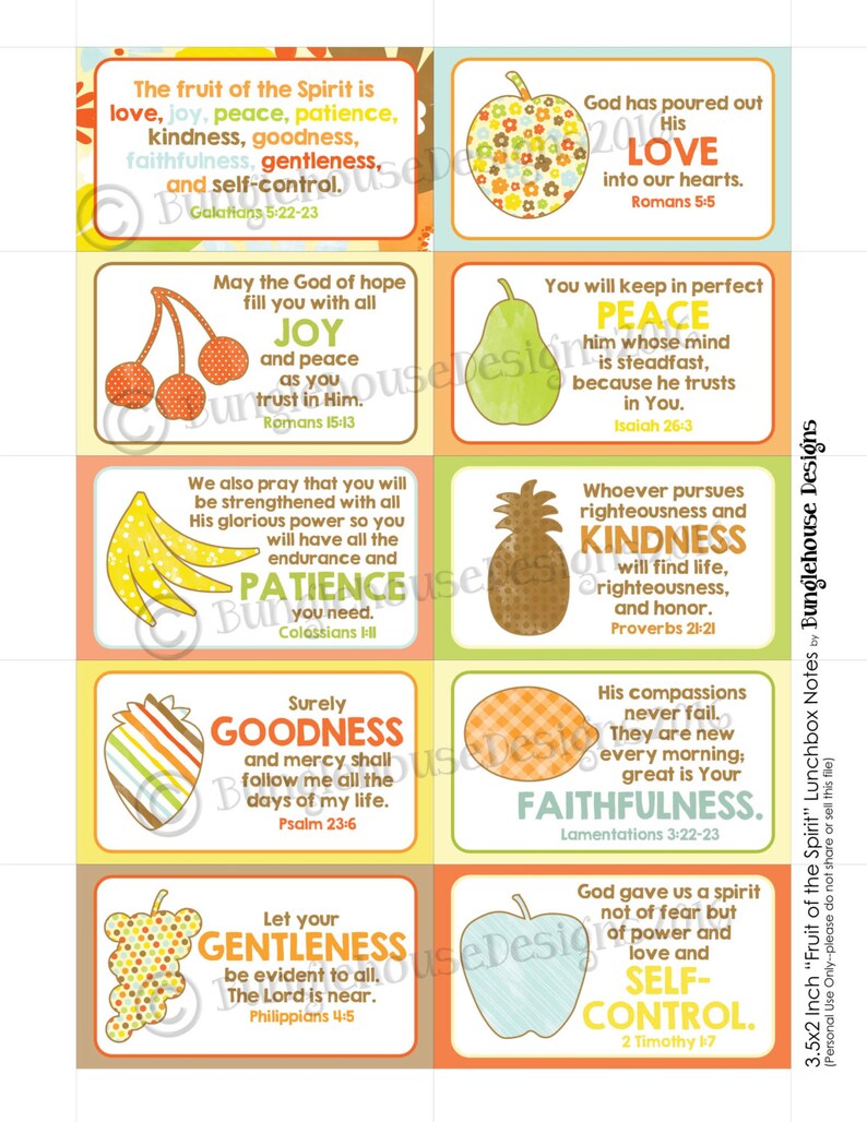 Christian Printable Lunchbox Notes | Scripture Lunch Box Notes | Bible ...